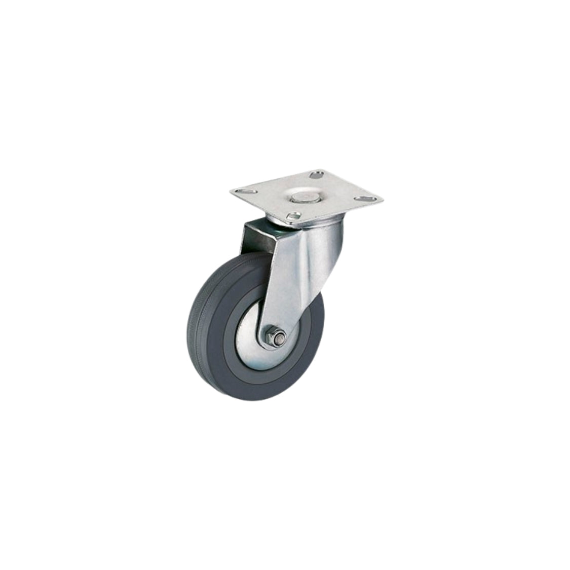 Gray Rubber Caster Wheel – Smooth & Durable Wheels | Al Faiz Hardware